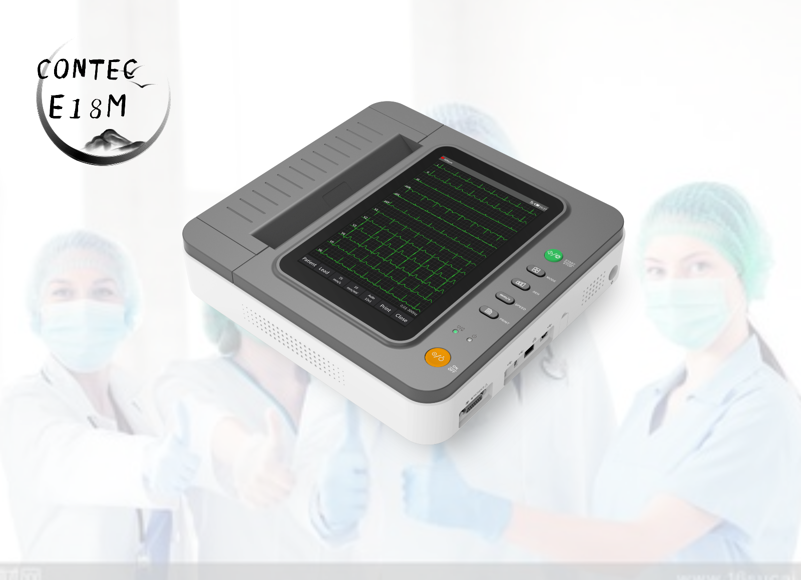 CONTEC E18M Digital 18 Channel/Lead EKG 18-lead ECG signal ...
