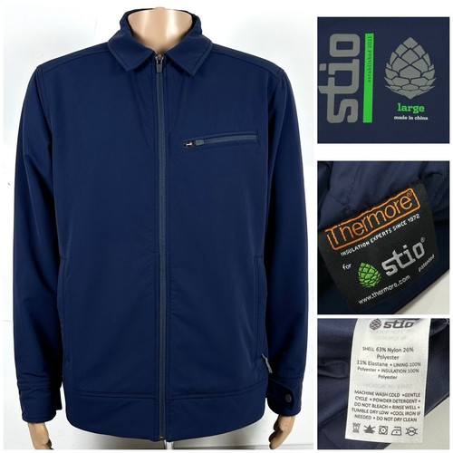 Stio Men’s Blue Full Zipper Jacket THERMORE Size Large Style #2412 VGC ...