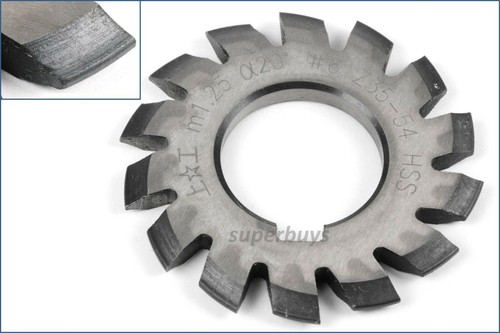 M1.25 No.6 20 Degree HSS Involute Module Gear Cutter Rack Milling Lathe ...