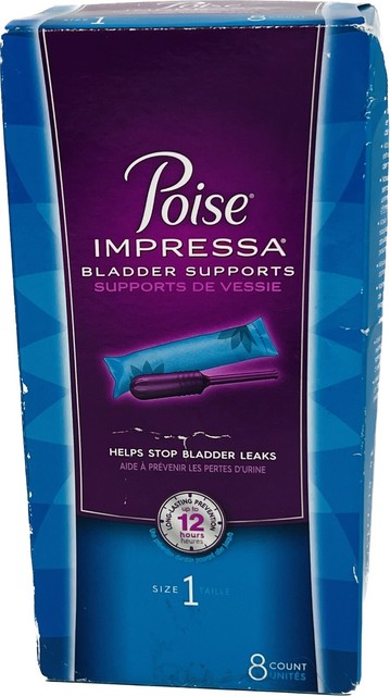 Size 1 Poise Impressa Incontinence Bladder Supports for Women 8 Count ...