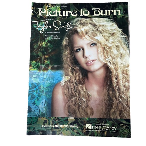 Picture to Burn Song by Taylor Swift for Piano Vocal Sheet Music Guitar ...
