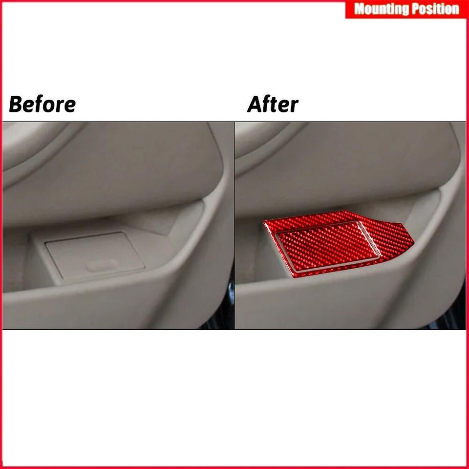 For BMW M5 E39 1998-2003 Red Carbon Fiber Interior Rear door Ashtray ...