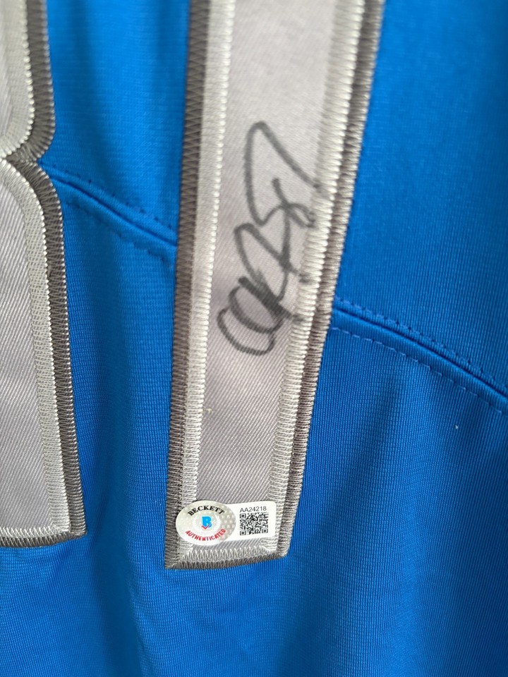 Calvin Johnson Signed Custom Jersey Autograph COA XL | eBay