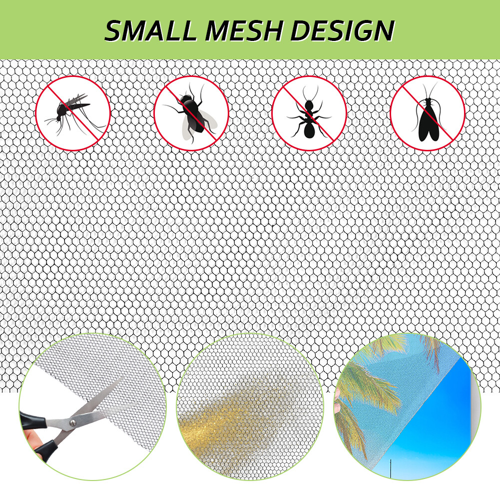 2pcs Washable Anti Fly Window Screen Net Set Reusable Nylon SelfTape | eBay