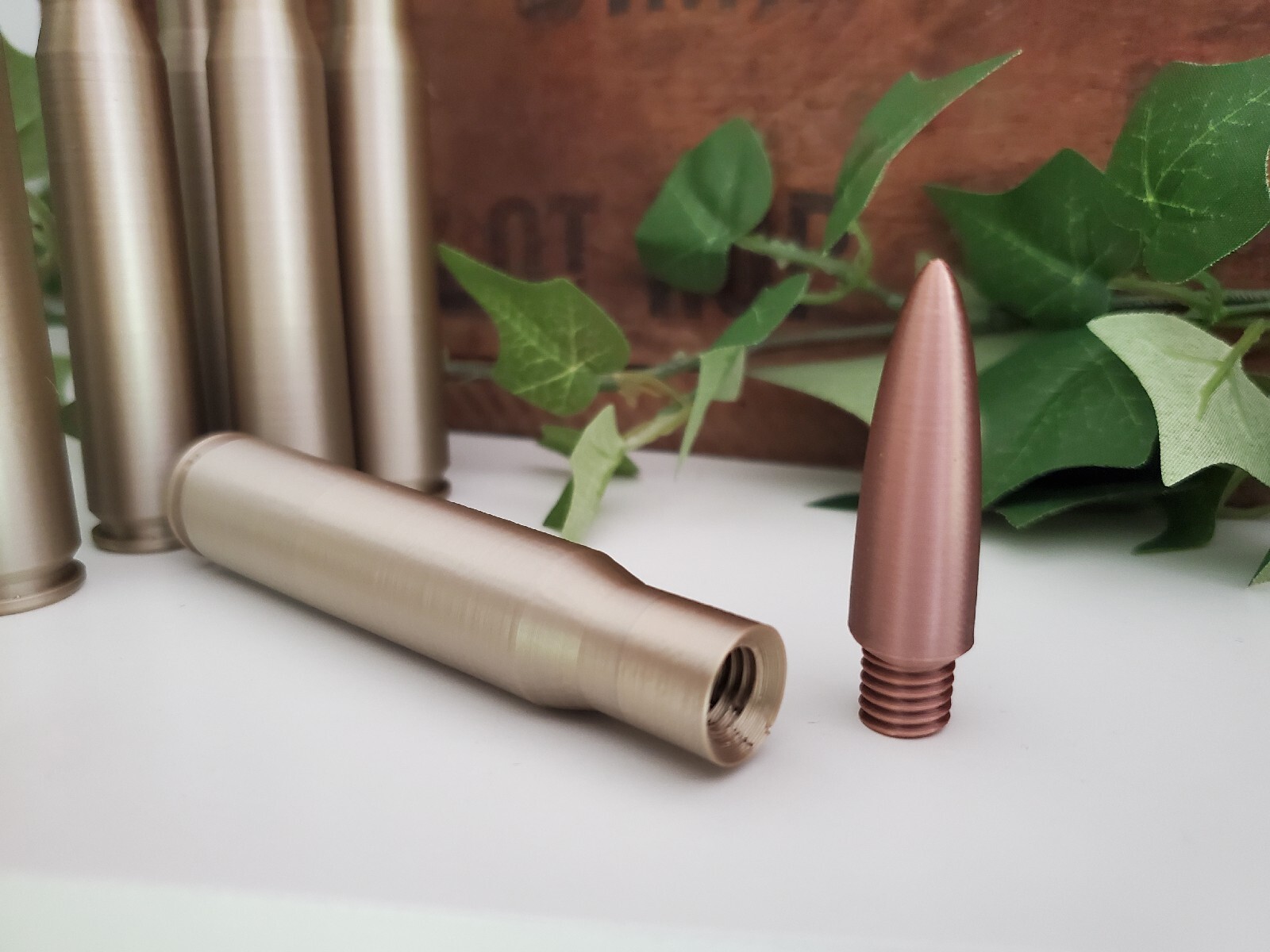 10 - DUMMY .50 Cal BMG Linked Ammunition - Prop Plastic Ammo Cartridge ...