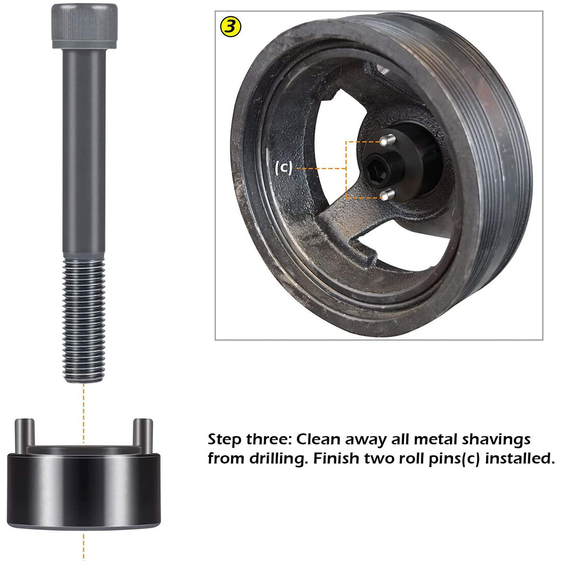 CPK10SS LS Crank Pin Kit Harmonic Dampener Tool 551917 LS1/2/3 LQ4/9 ...