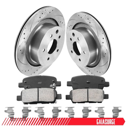 Rear Drilled Rotors &Brake Pads for INFINITI G37 08-13 G35 07-08 Q60 14 ...