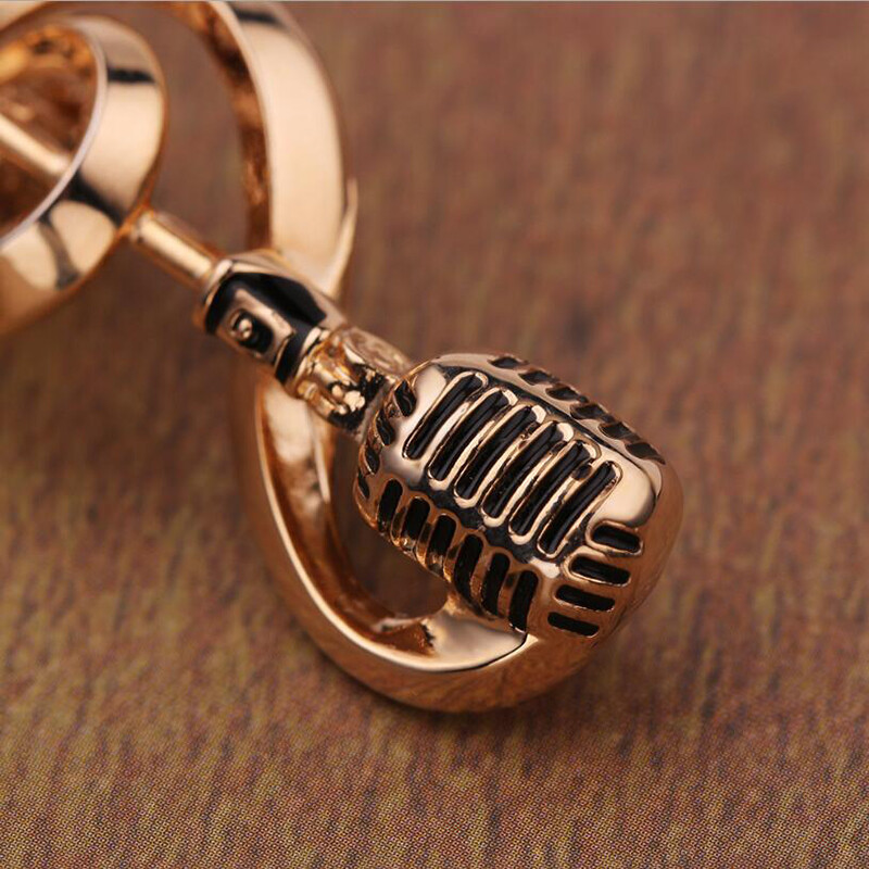 Antique Microphone Music Note Brooch Collar Pins Women Corsage Hat ...