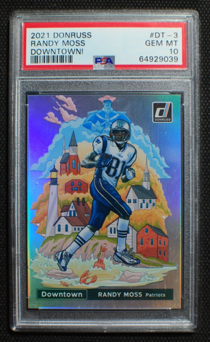 🌟 RANDY MOSS - 2021 Panini Donruss DOWNTOWN Case Hit #DT-3 HOF SSP ...