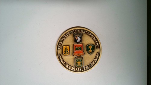 CHALLENGE COIN RARE OLDER HARD FIND TF 716 MILITARY POLICE KFOR JOINT ...