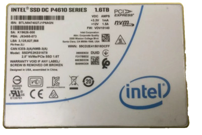 Intel DC P4610 Series 1.6TB, 2.5in NVMe/PCIe 3.1 x4, 3D, TLC SSD ...