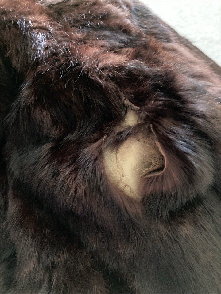 Vintage Genuine Mink Coat Brown for REMODELING REPAIR Craft Cutter ...
