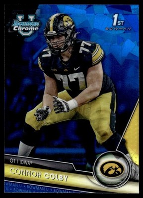 Connor Colby 2023 Bowman University Chrome Sapphire #7 Iowa Hawkeyes | eBay
