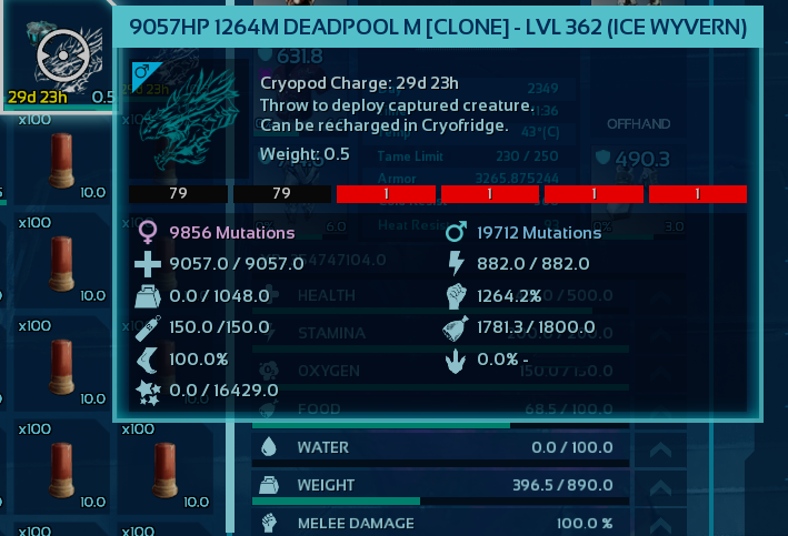 ARK Survival Ascended New Top 1264m Deadpool Ice Wyvern PVE PC/Xbox/Ps5 ...