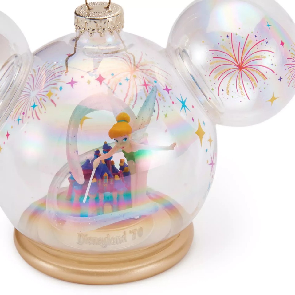 Disney Tinker Bell and Sleeping Beauty Castle in Mickey Glass Ball ...