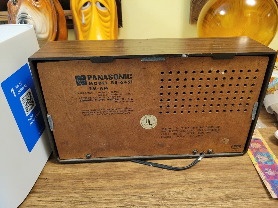 Vintage Panasonic RE-6451 Table Top AM-FM Transistor Radio Tested Works ...