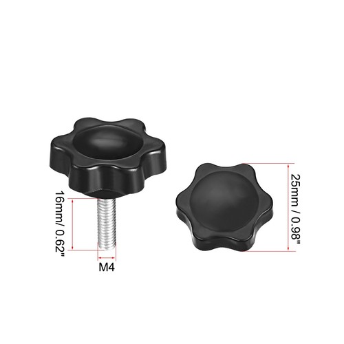 Clamping Handle Screw Knobs Star Knob，M4 x 16mm Male Thread 3X | eBay