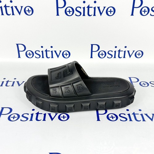 Balmain Mens Black Ari Rubber Slides Sandals US 9/10 EU 42/43 for sale ...
