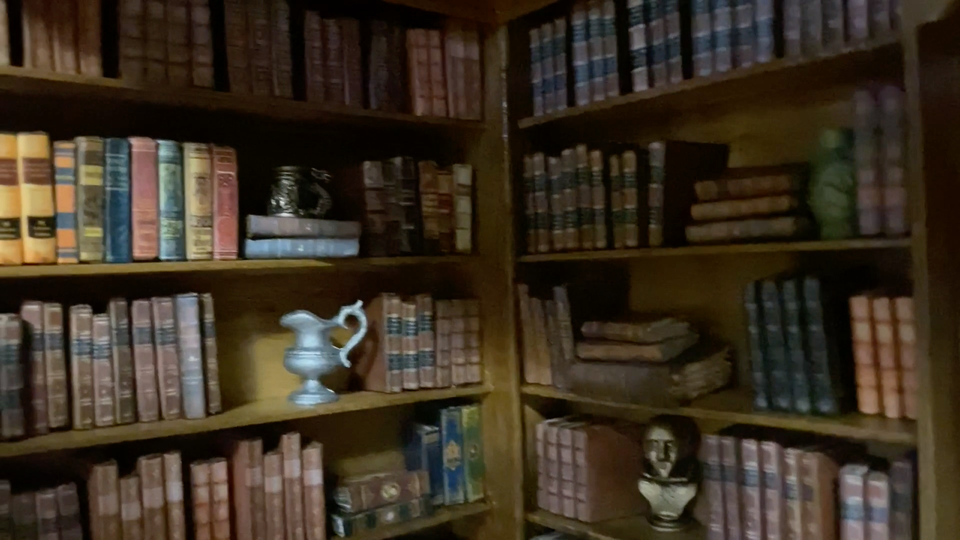 LIBRARY Prop Books 72 Pc Miniature Dollhouse Books 1:12 Scale Bookshelf ...