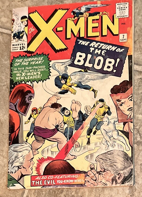 X-Men #7 2nd App Blob 1st Appearance Cerebro Marvel Comic Book 1964 | eBay