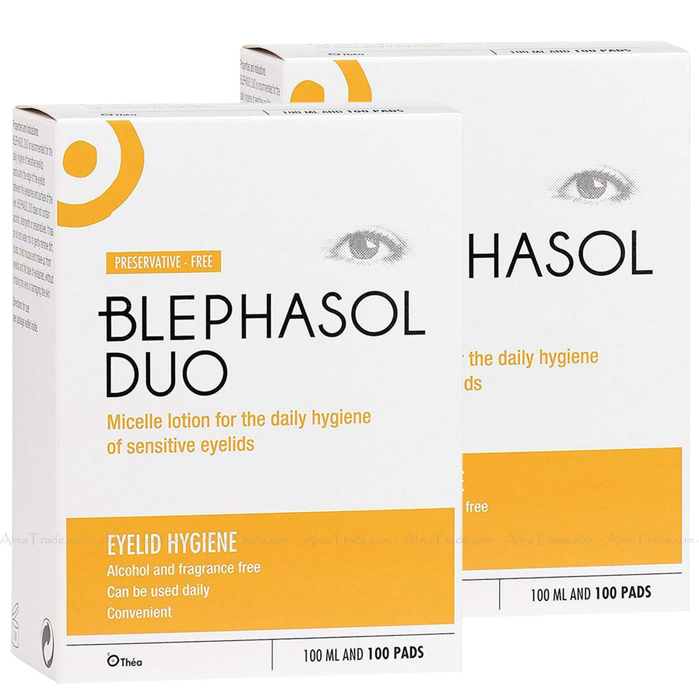 Thea Pharma Blephasol Duo Eyelid Hygiene Solution - Pack of 2 x 100ml ...