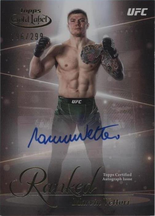 2024 Topps Gold Label UFC - Ranked Ink Autographs Marvin Vettori #RIK ...