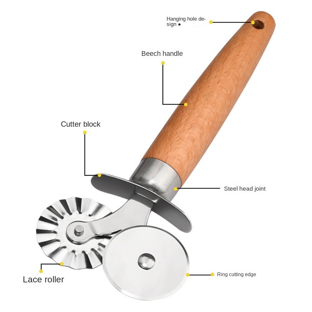 Double Roller Pastry Wheel Cutter Pasta Cutter Wheel Kitchen | eBay