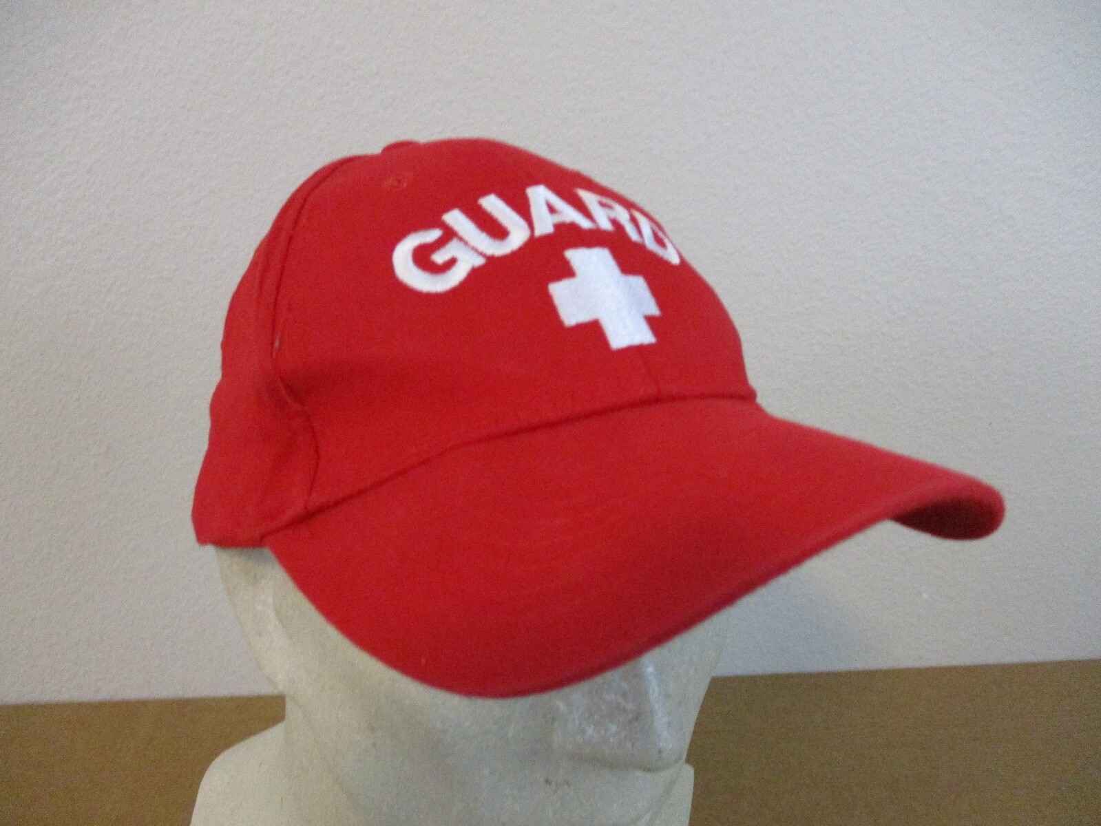 Lifeguard Hat Mens Cap Strap Back Red Logo Life Guard… - Gem