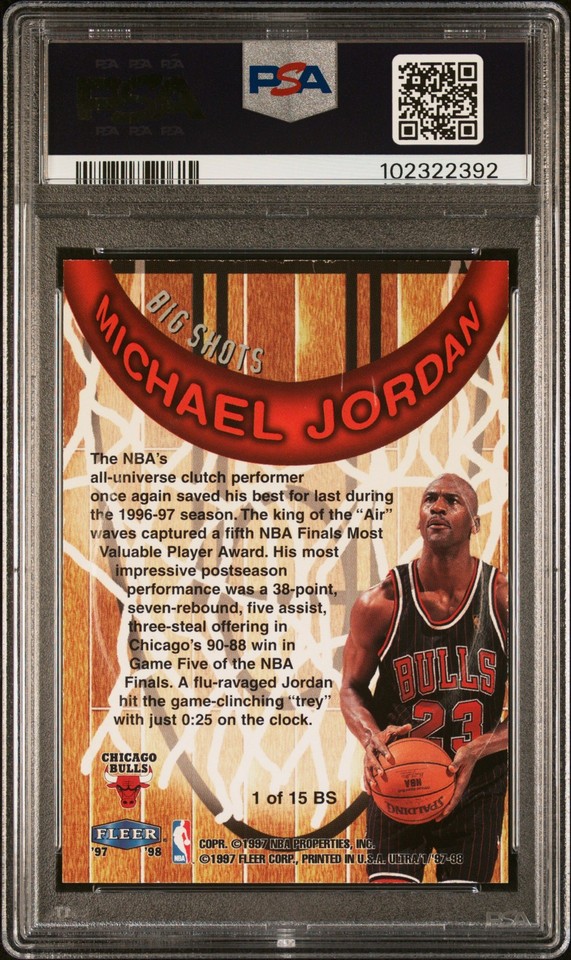 1997 ULTRA BIG SHOTS #1 MICHAEL JORDAN PSA 9 | eBay