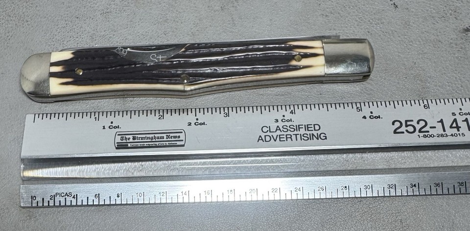 Queen Steel 62EO Imitation Bone Handles. Easy Open Knife. | eBay