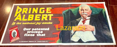 PRINCE ALBERT TOBACCO CLOTH BANNER EARLY 20TH CENTURY R J REYNOLDS ...