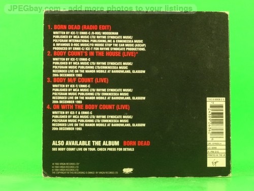 BODY COUNT BORN DEAD (CD 2) (DIGIPAK) (L70) 4 Track CD Single along ...