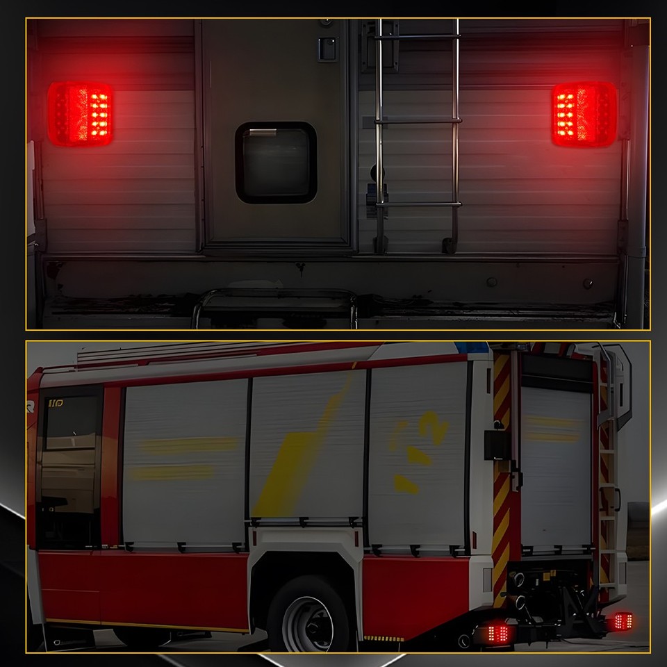 Wireless Led Tail Rear Light Battery Operated USB Magnetic Tow Towing ...