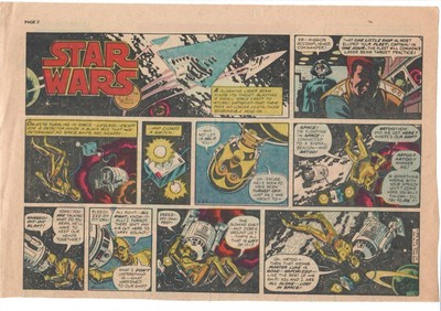 (BCS54) Star Wars Sunday Comic Strip 1/2 Page 3/25/1979 #3 Russ Manning ...