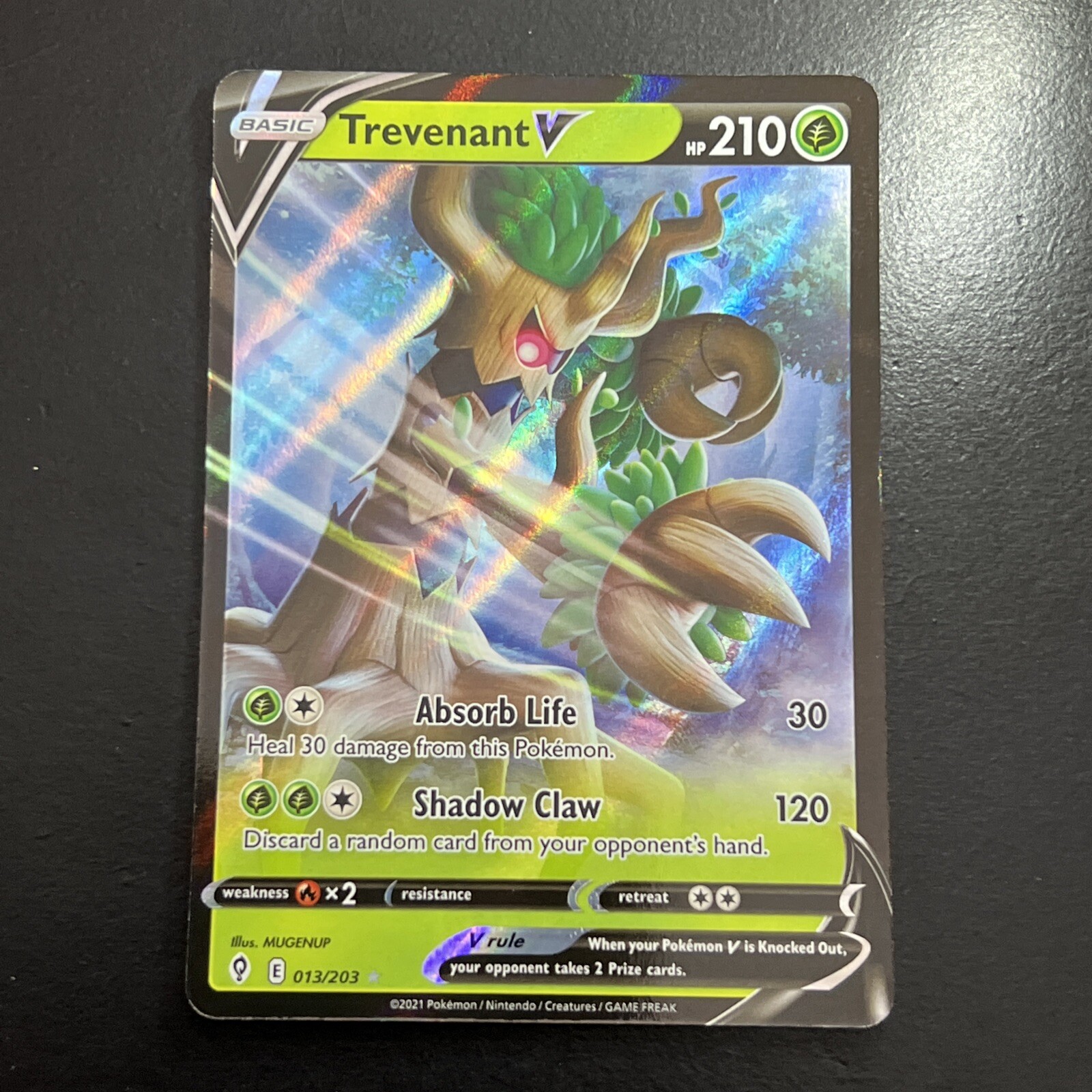 Pokémon Card Trevenant V 13/203 Ultra Rare Evolving Skies NM/M | eBay