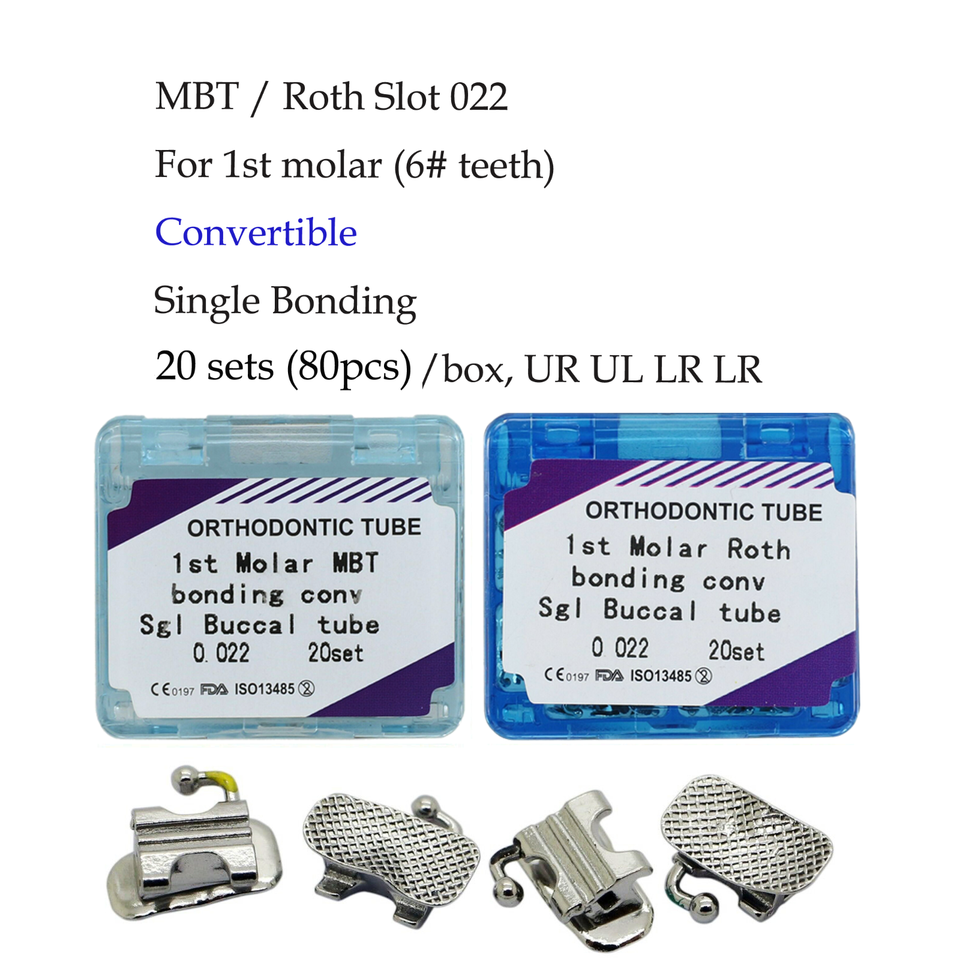Tubos bucales Dental Orthodontic Buccal Tubes 1st 2nd Molar Bracket ...