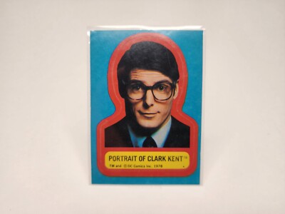Superman 1978 Topps Stickers Portrait of Clark Kent DC Comics | eBay