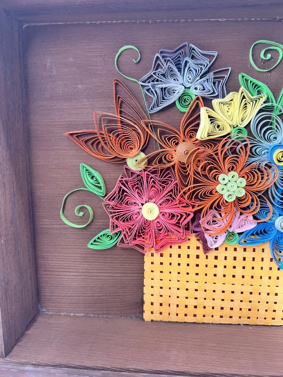 Paper Quilling Flower Basket