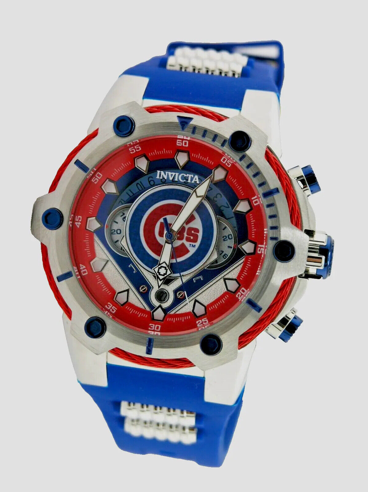 NEW INVICTA 43488 MLB BASEBAL LIMITED CHICAGO CUBS WATCH QUARTZ 51.5MM ...