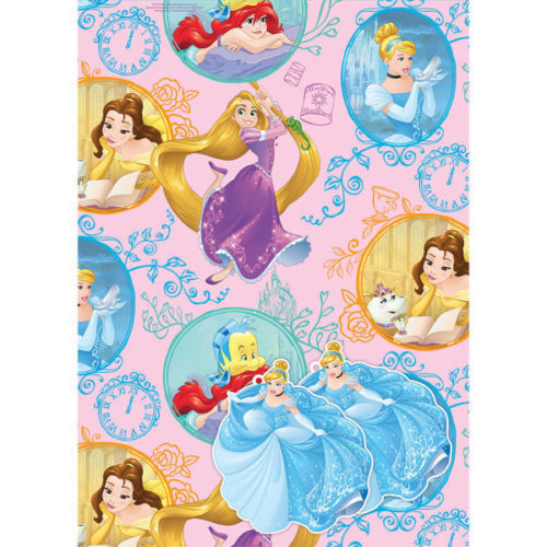 Disney Princess wrapping paper Gift Wrap 2 sheets 49cm x 70cm ...
