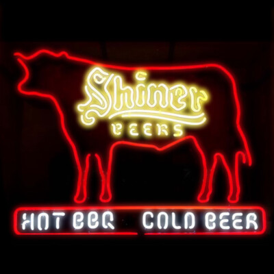 Shiner Beer Neon Sign Hot BBQ Light Home Bar Pub Wall Decor 24x20 | eBay