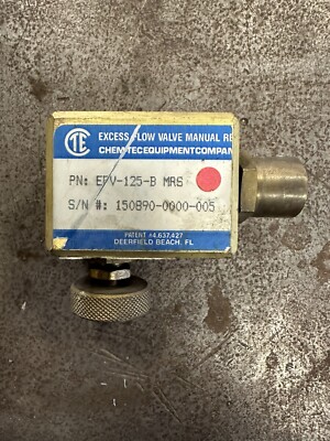 ChemTec EFV-125-B MRS Excess Flow Valve | eBay