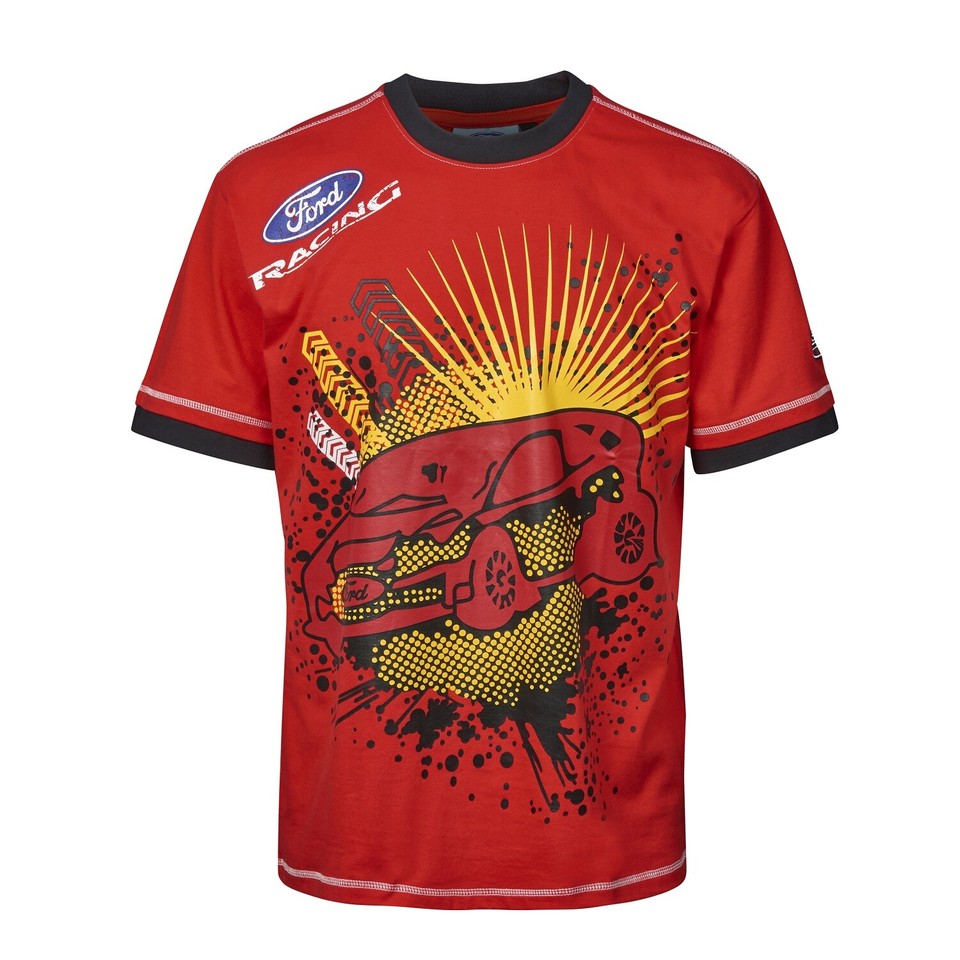 T-Shirt 3032 RallyCross Shortsleeve MSE Ford Splatter Rally X Red US | eBay