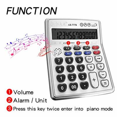 Musical Calculator AR-7778 Music Function Electronic Office Calculator ...