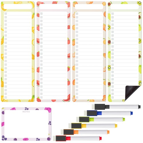 Mr. Pen- 4" x 12" Magnetic Dry Erase to Do List Set, 11 Pack, Fruit ...