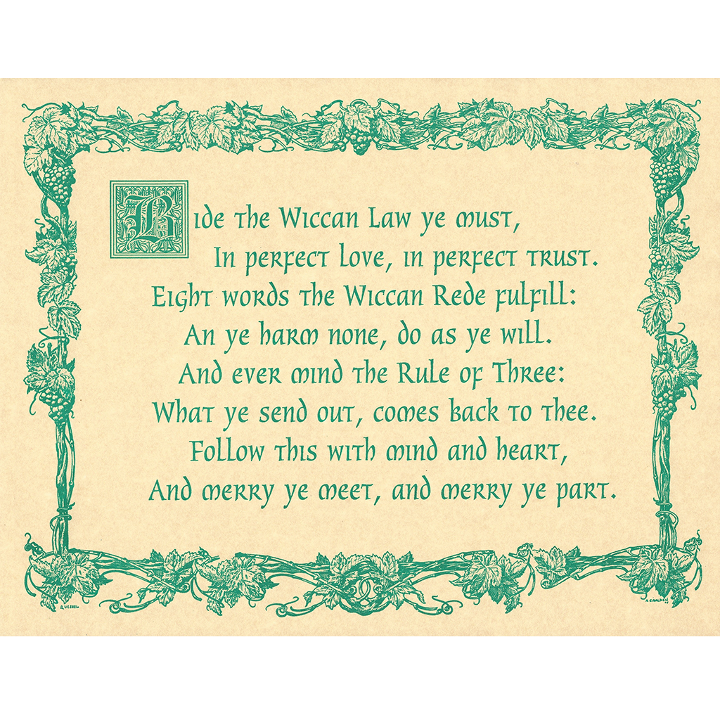 Wiccan Rede Wallpaper Wiccan Art Printable | Pagan Triple Moon Goddess