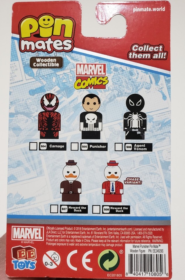 Marvel Comics Pin Mates Wooden Collectible S05 Punisher 840417109121| eBay