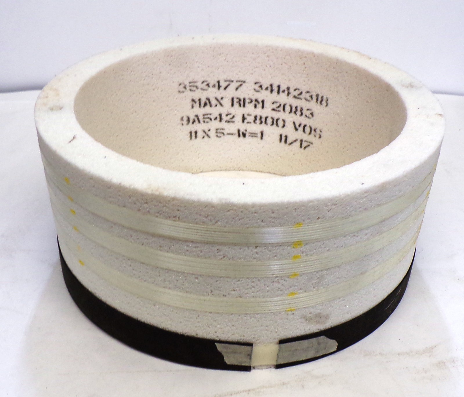 RADIAC ABRASIVES CYLINDRICAL GRINDING WHEEL, 353477, MAX SPEED 2083 RPM ...