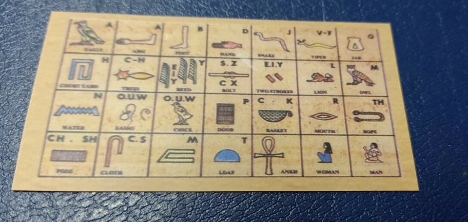 Egyptian Personalized Handmade 18K Gold Cartouche Hieroglyphic 7-8 ...