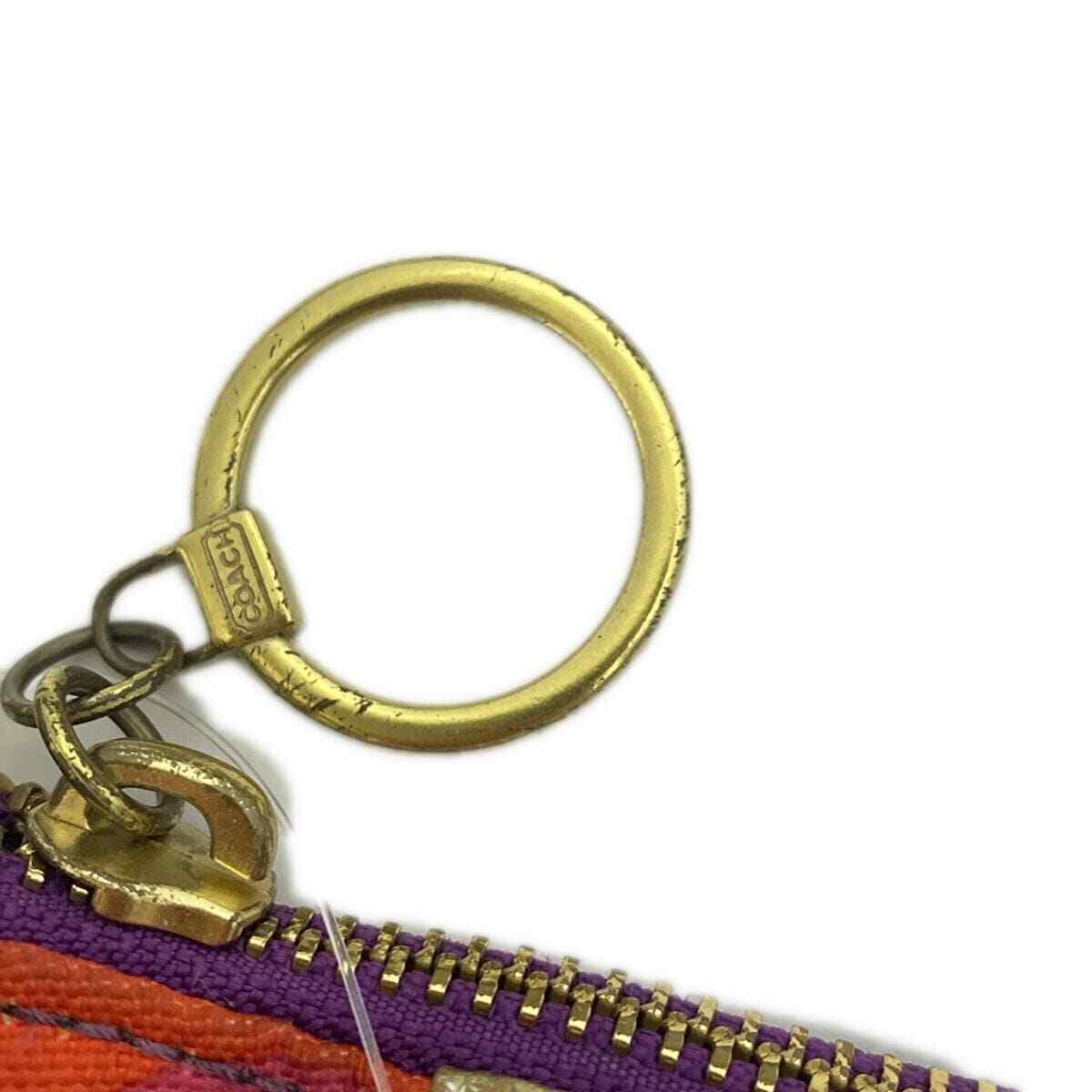 Auth COACH Poppy Pop Groovy Shoulder 13834 Orange Gold Multi Auth COACH Poppy Pop Groovy Shoulder 13834 Orange Gold Multi